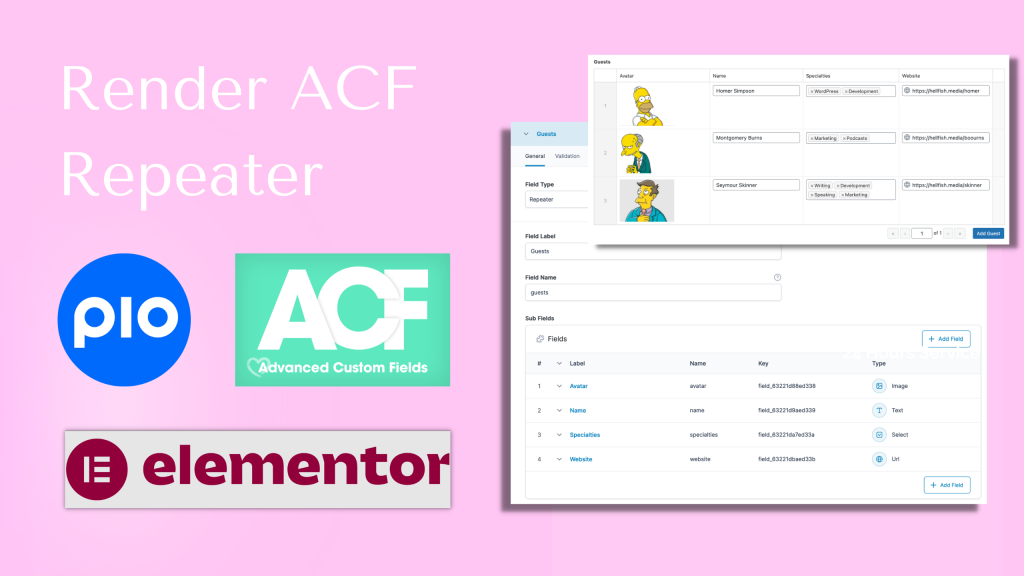Render ACF Repeater - PAFE