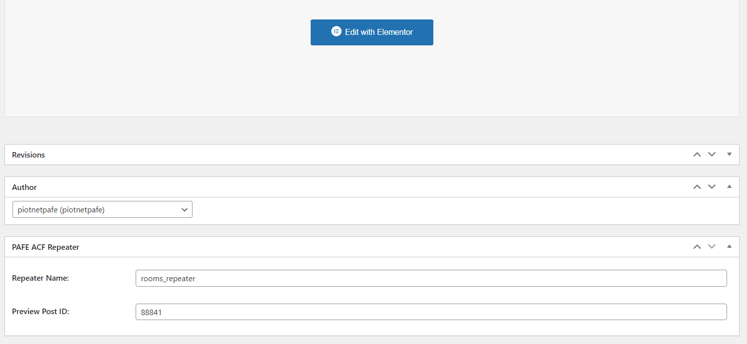 Render ACF Repeater - PAFE
