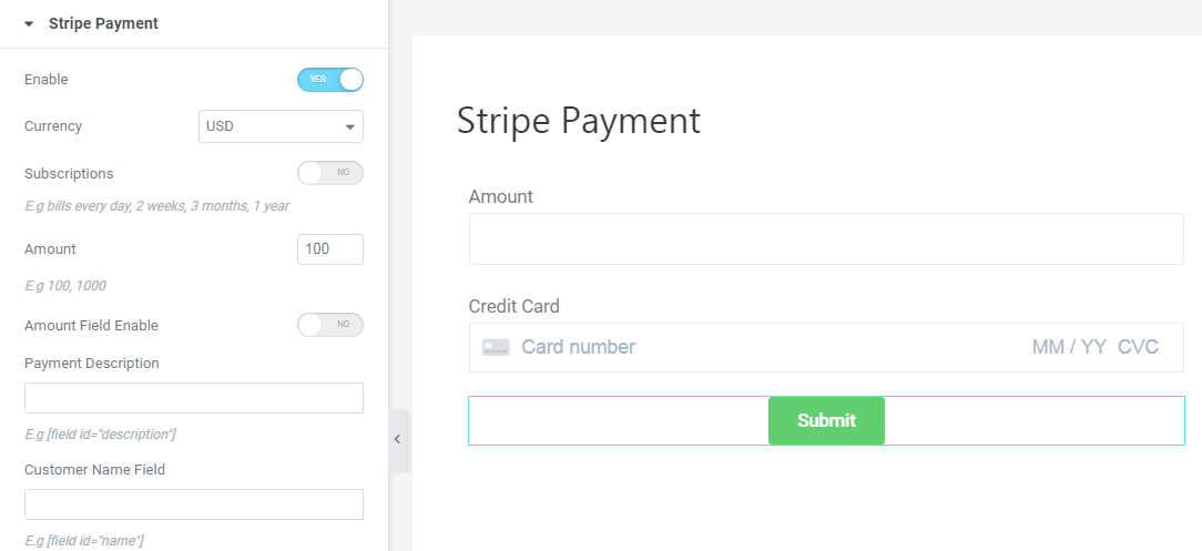 Stripe Payment - PAFE