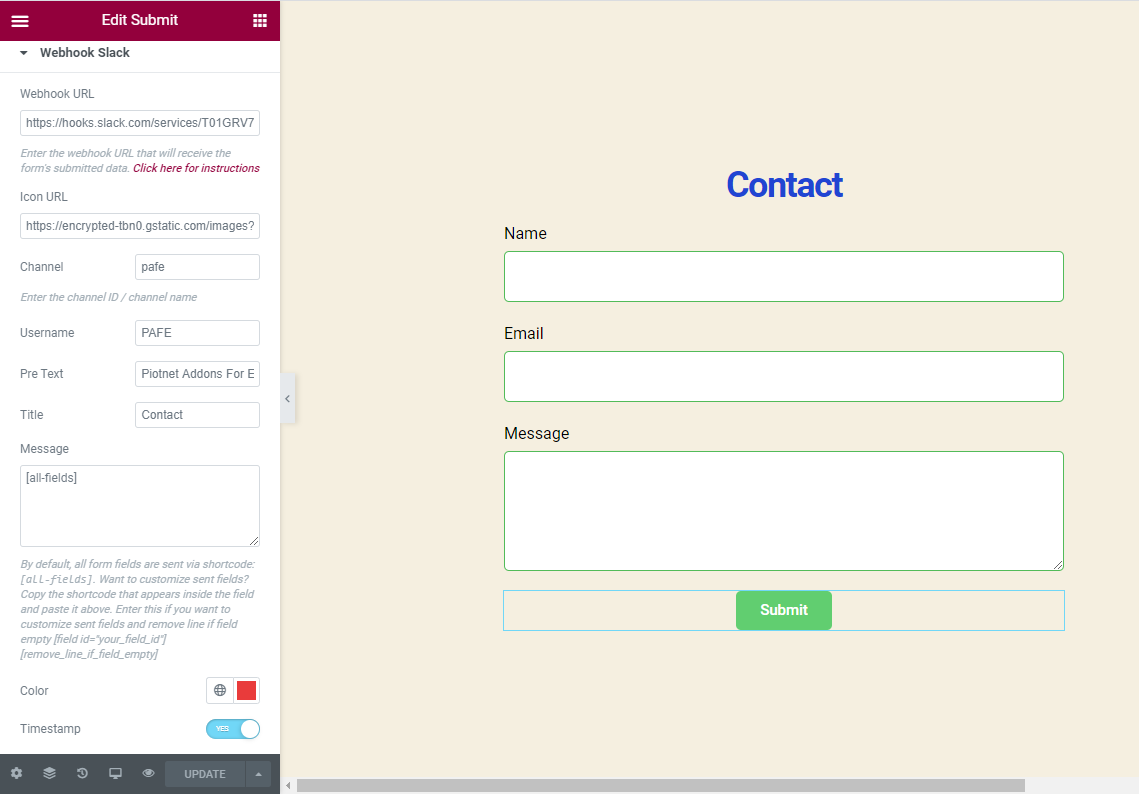 Webhook Slack - PAFE